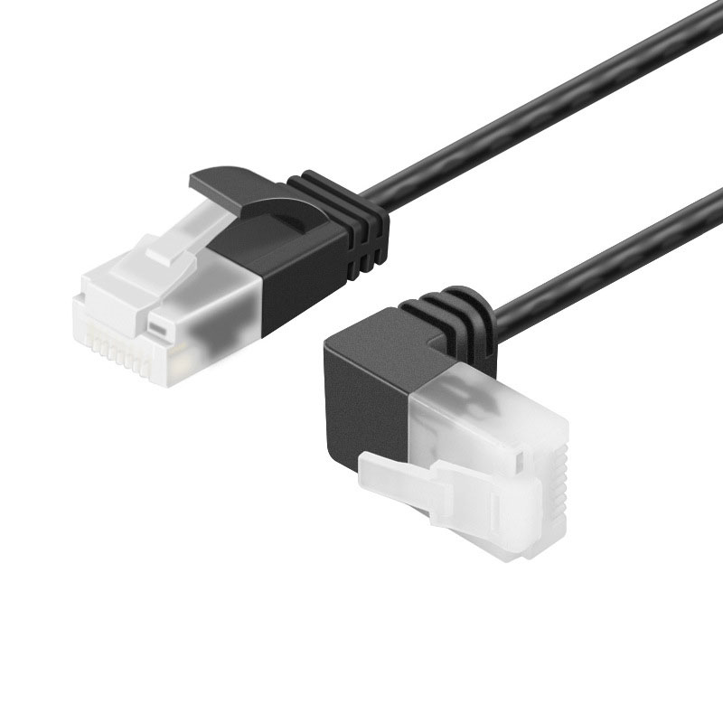 Slim Cat 6A (Right Angle) UTP Ethernet Patch Cable - NEW VISION CABLE ...